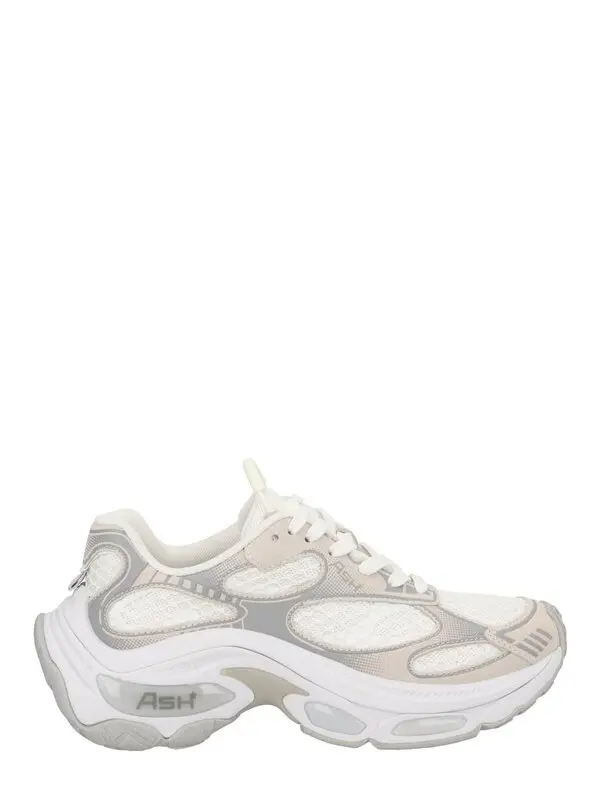 Ash Chunky Mesh Lace-up Sneakers - White