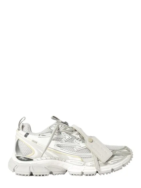 Off-White Be Right Back Rubber And Mesh Sneakers - Grey 1