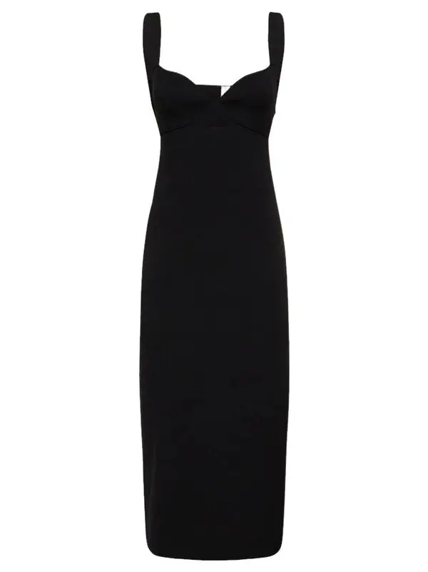 Roland Mouret Knitted Stretch Midi Dress - Black