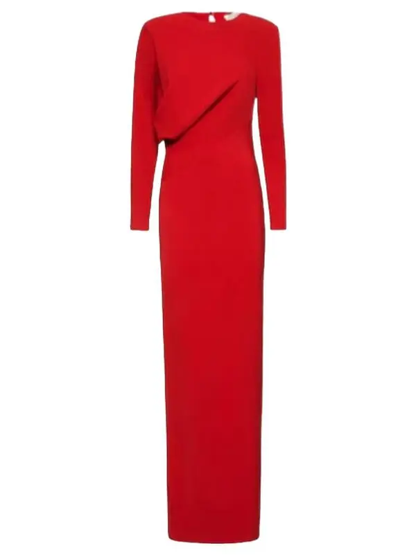 Roland Mouret Long-sleeved Maxi Gown - Red