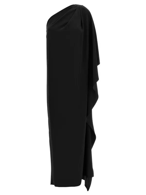 GIANLUCA CAPANNOLO One-shoulder Draped Maxi Dress - Black