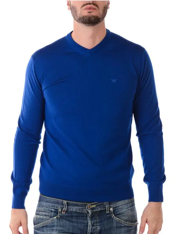 Emporio Armani Logo Sweater - Blue