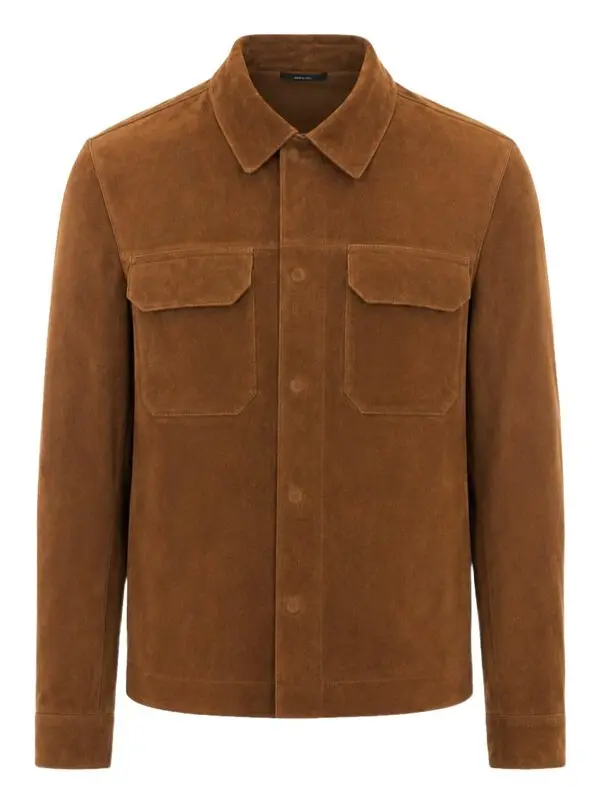 TOM FORD Single-breasted Leather Jacket - Brown