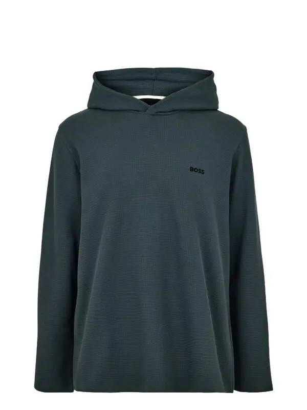 Hugo Boss Waffle Hoody - Green