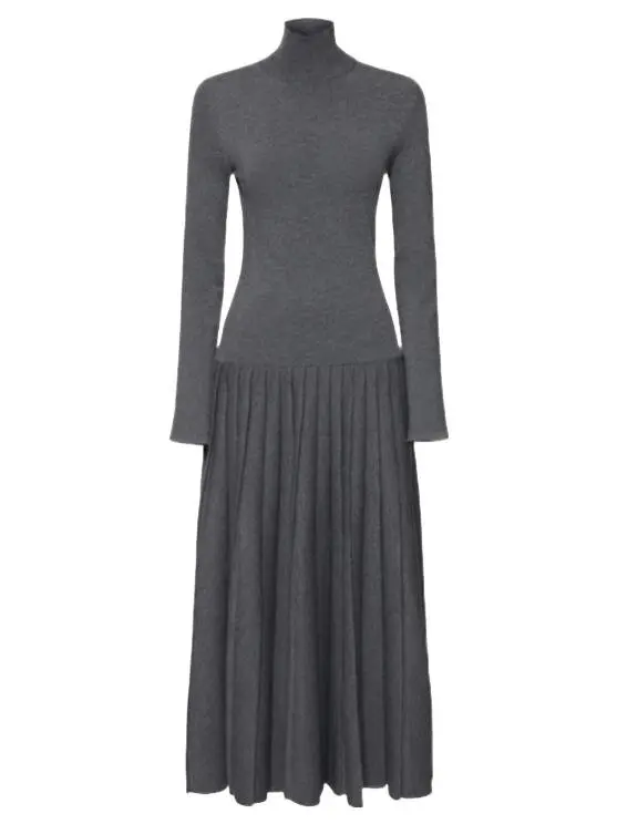 Khaite Long-sleeved Dress - Grey