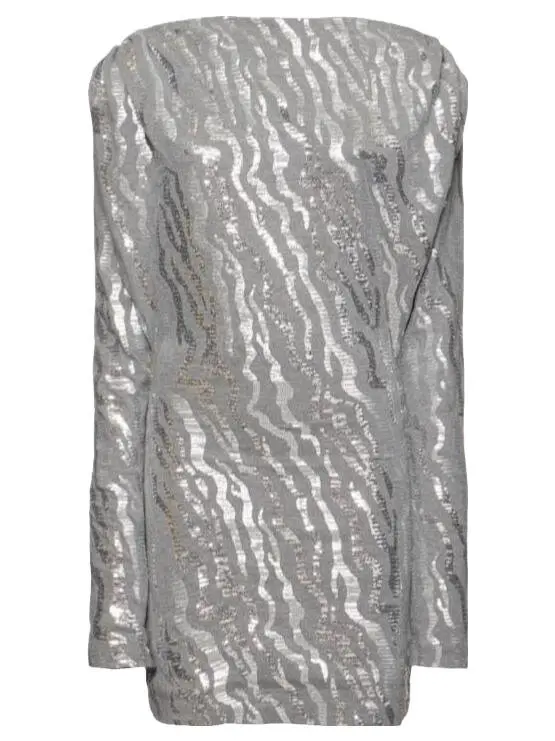 ROTATE BY BIRGER CHRISTENSEN Sequin Mini Dress - Gray