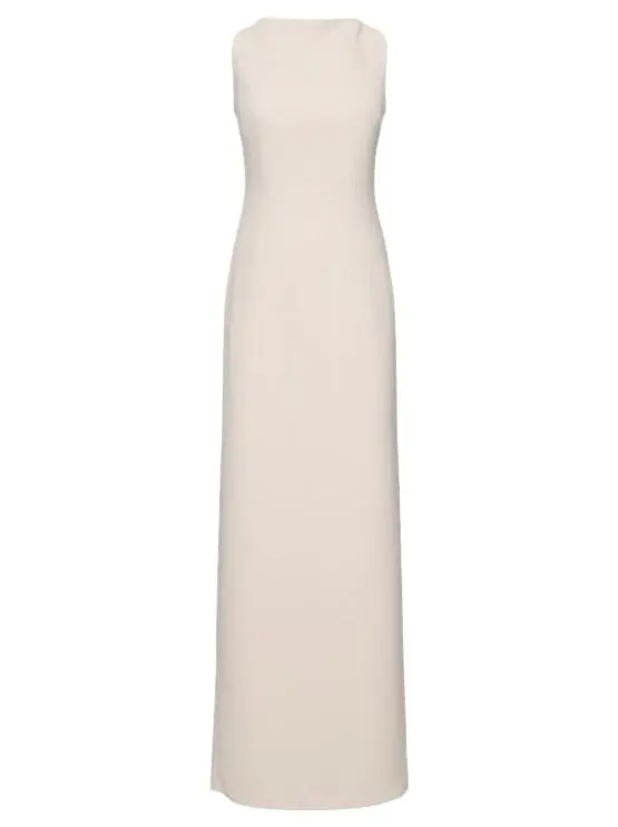 16Arlington Sleeveless Maxi Dress With Slit Skirt - Nude