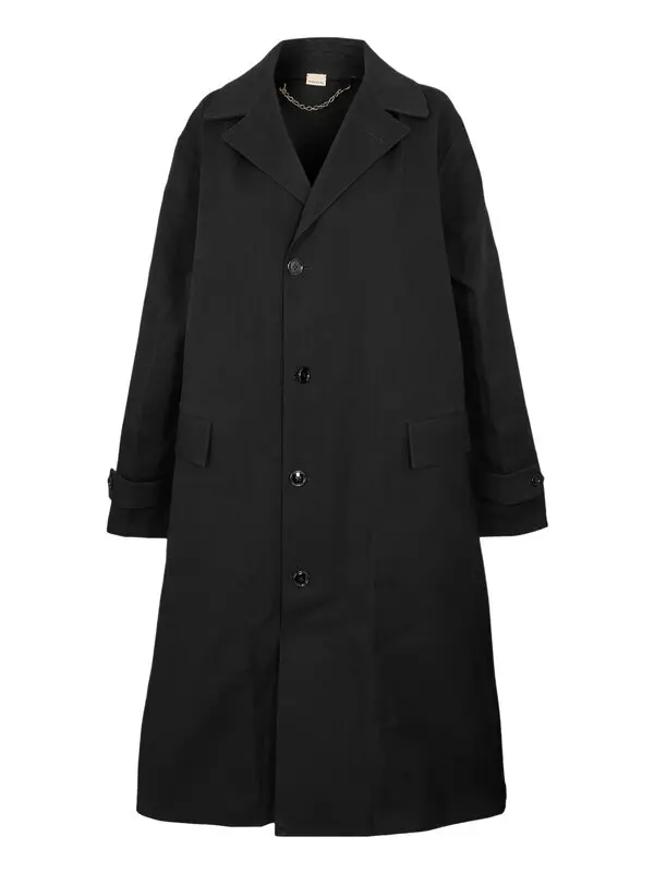 Gucci Water Resistant Double Breasted Trench Coat - Black