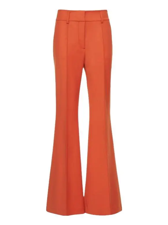 Gabriela Hearst Rhein Wool Blend Flare Trousers - Red