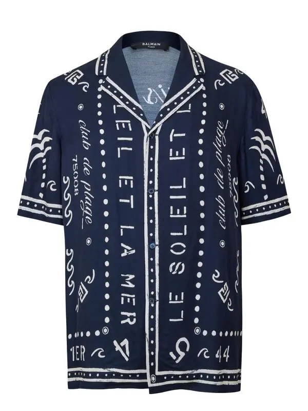 Balmain Versatile Unique Short Sleeve Shirt - Black