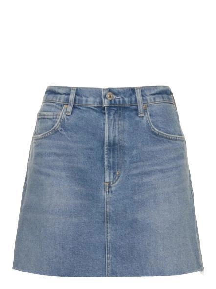 Citizens Of Humanity Beatnik Cotton Denim Mini Skirt - Blue