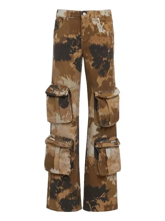 Blumarine Camouflage Cargo Pants - Green