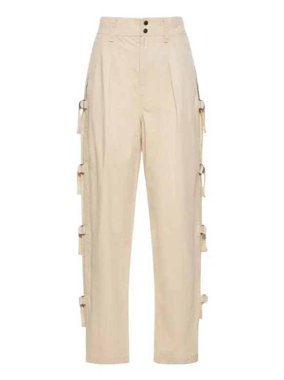Isabel Marant Étoile Keowina Cotton Straight Pants - Nude