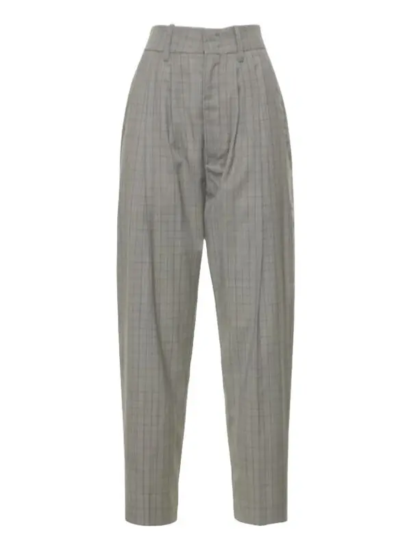 Isabel Marant Étoile Ornela Wool Straight Casual Pants - Gray