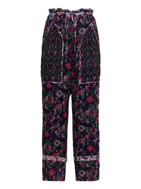 Isabel Marant Étoile Printed Chiffon Pants - Black