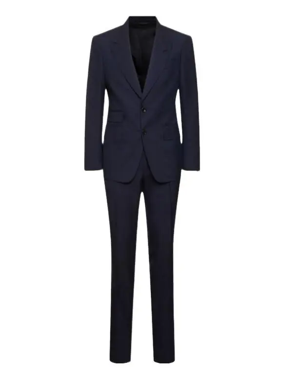 TOM FORD Shelton Wool Single Breasted Suit - Black