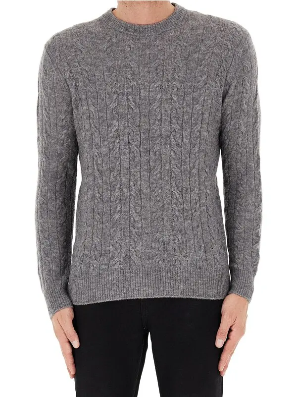 BALLANTYNE Ribbed-knit Jumper - Grey