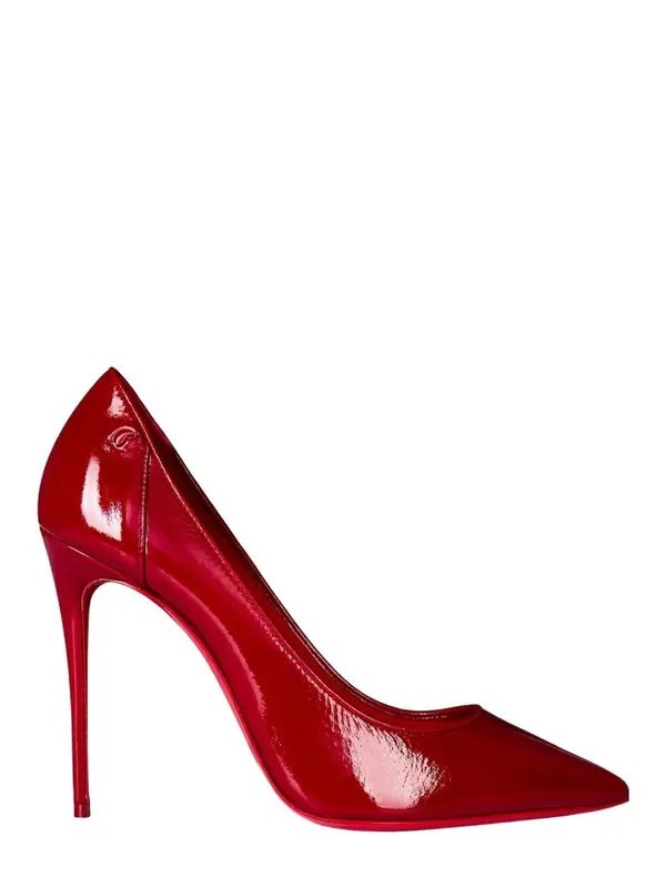 CHRISTIAN LOUBOUTIN Sporty Kate Patent Leather Pumps - Red