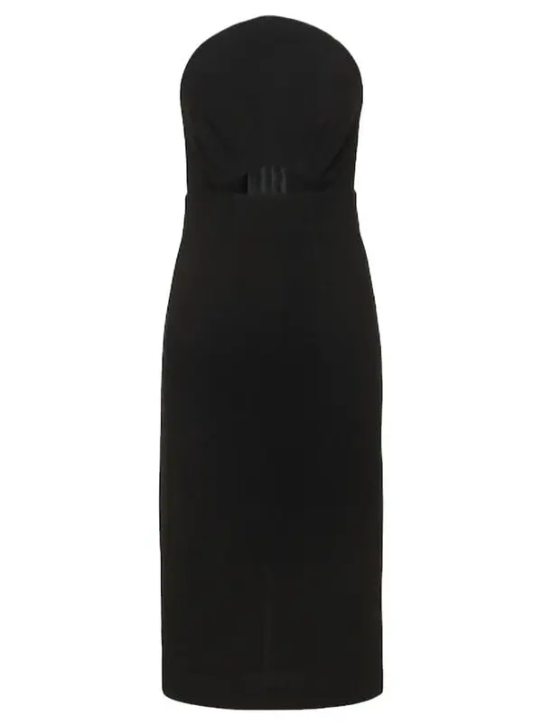 Roland Mouret Strapless Crepe Mid-length Dress - Black