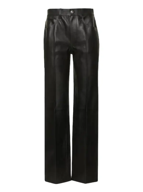 Alexander Wang Mid-waist Loose Straight Casual Pants - Black