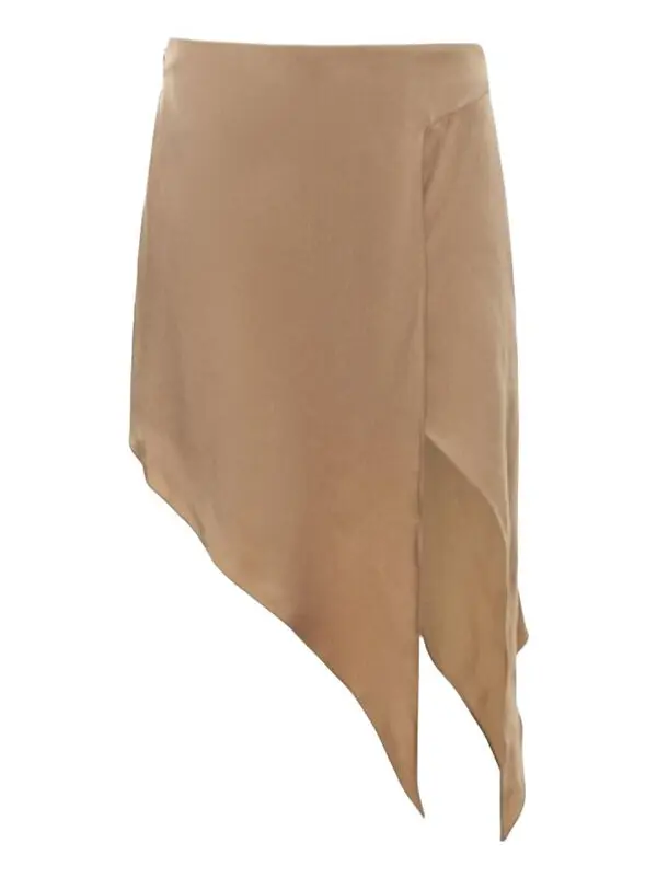 Stella McCartney Asymmetrical Mini Skirt - Brown