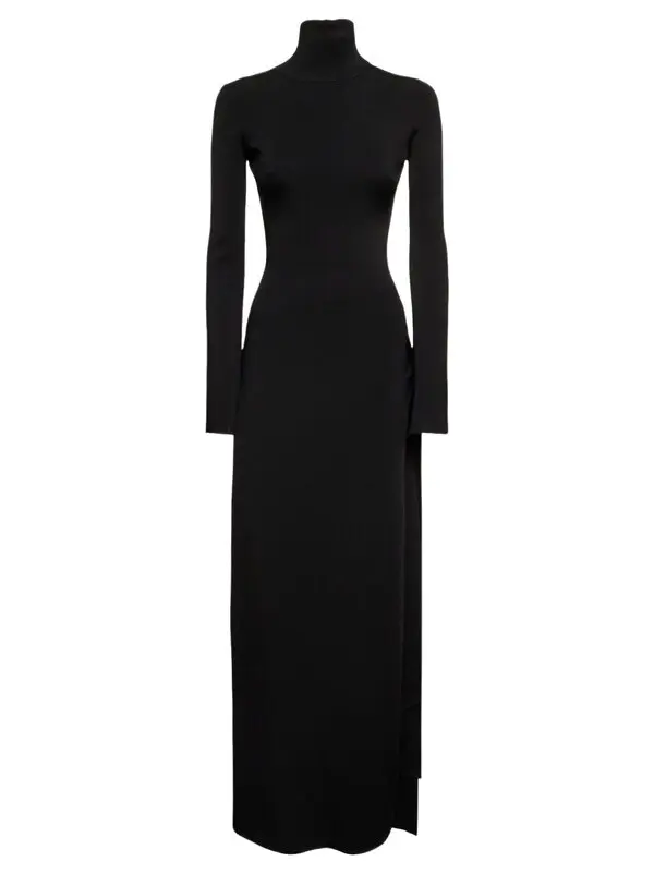 Galvan Hollow Knit Dress - Black