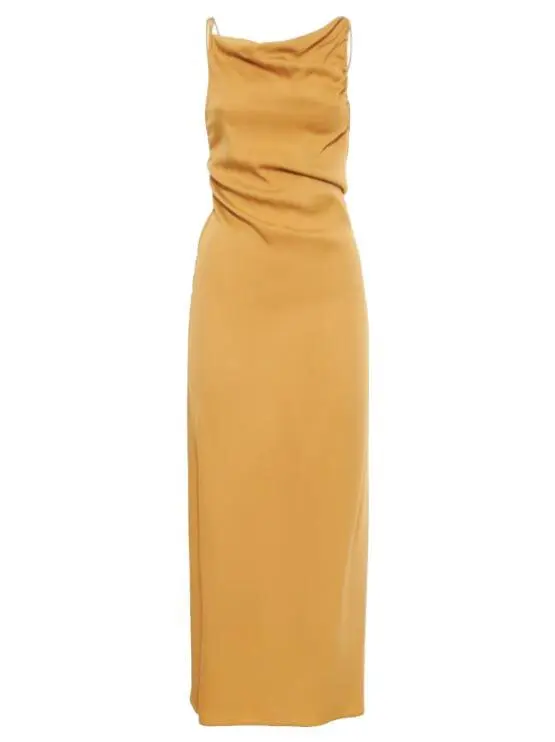 Christopher Esber Backless Dress With Draped Back - Yellow
