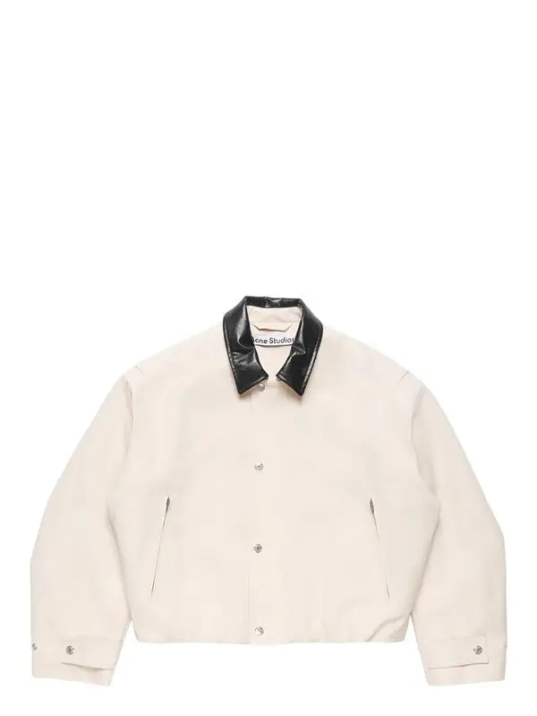 Acne Studios Leather Collar Bomber - A