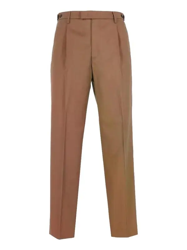 Barena Venezia Masco Pleated Virgin Wool Trousers - Brown