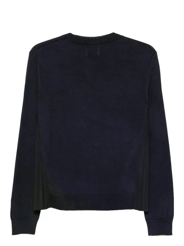 NUDE Pleated-panel Sweater - Blue