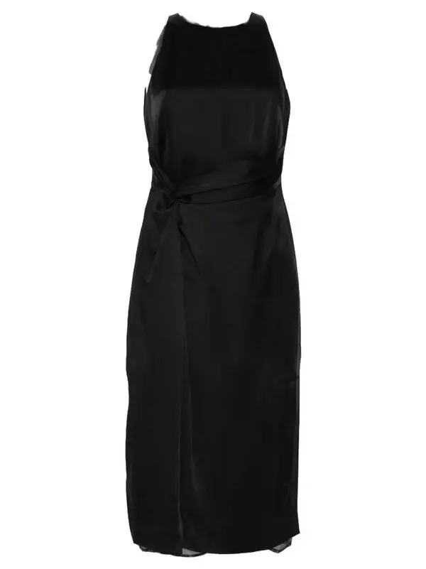 RÓHE Twist-detail Sleeveless Midi Dress - Black