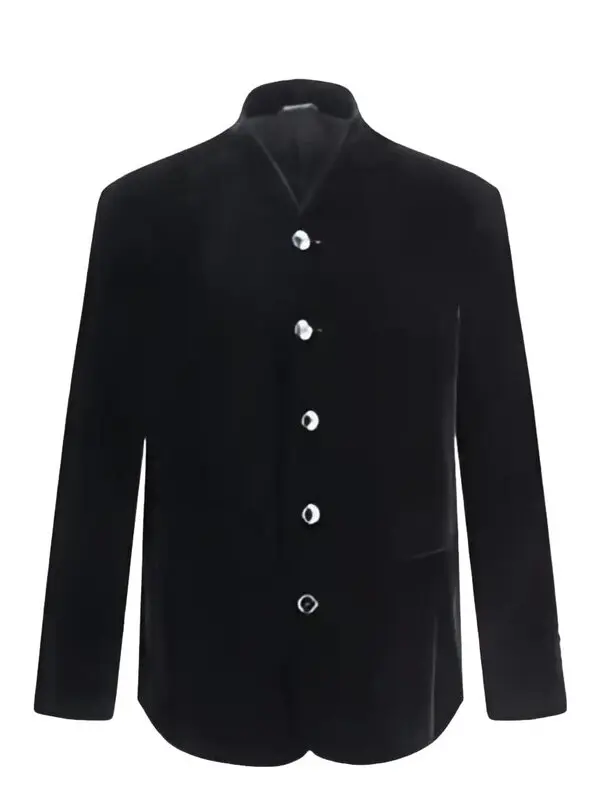Giorgio Armani One Shot Velvet Blazer - Black