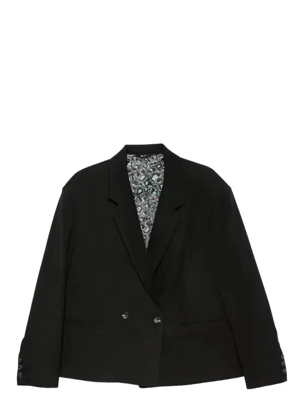 Imperial Double-breasted Cotton Jacket - Black