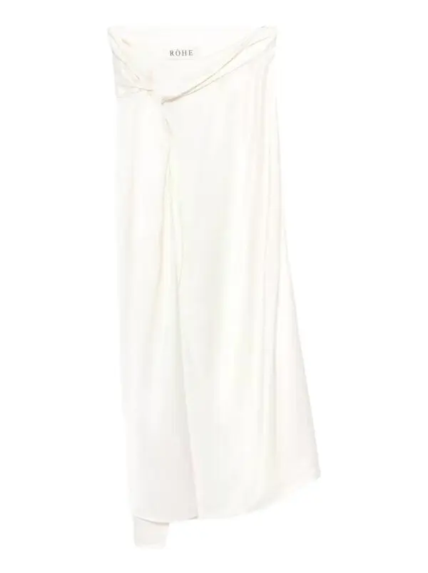 RÓHE Twist-detail Wrap Asymmetric Skirt - Neutrals