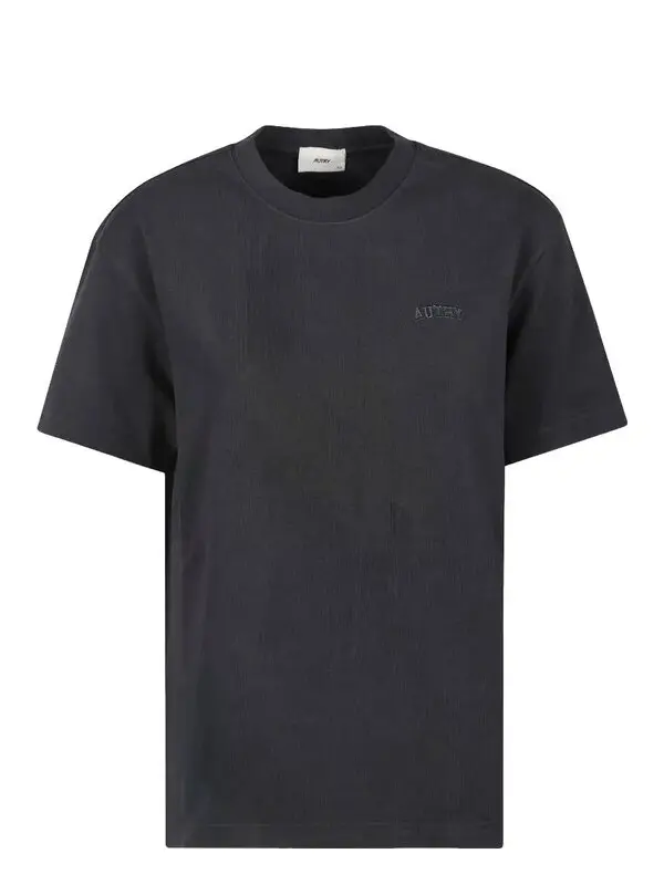 AUTRY Logo-embroidered T-shirt - Grey