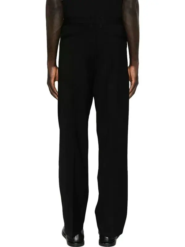 Imperial Pleated Straight-leg Trousers - Black