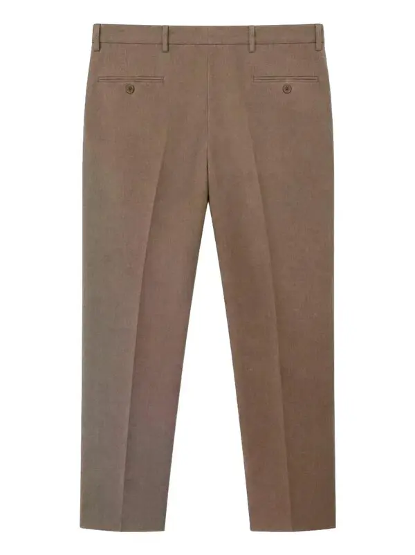 TOMBOLINI Pressed-crease Tailored Trousers - Brown