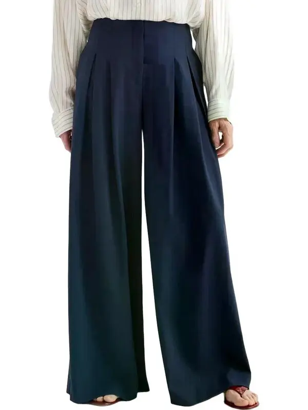 TWP Pleated Palazzo Pants - Blue