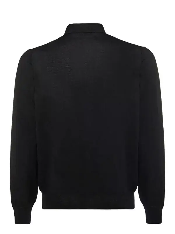 GALIANO Polo-collar Knitwear - Black
