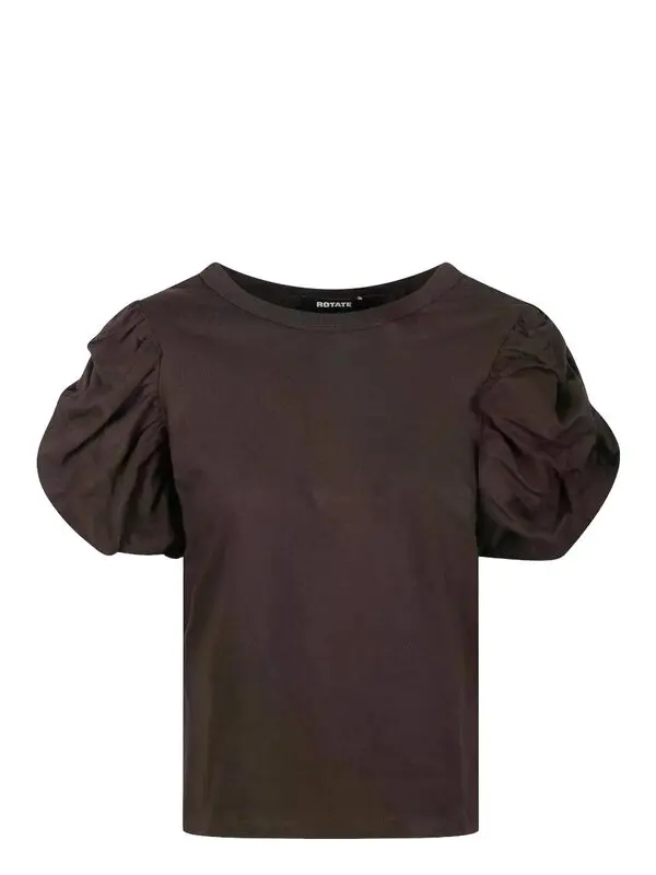 ROTATE BY BIRGER CHRISTENSEN Puff-sleeve T-shirt - Brown