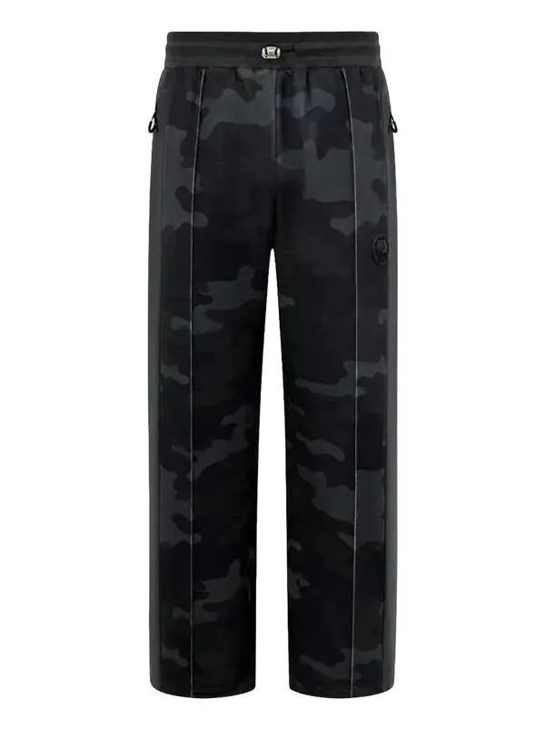 PLEIN SPORT Camouflage-print Track Pants - Black
