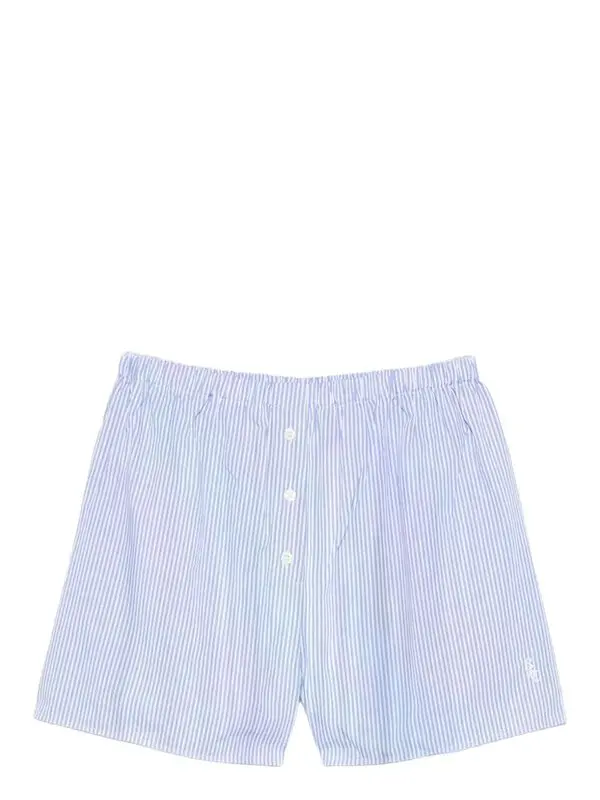 SPORTY & RICH Vertical-stripe Shorts - Blue