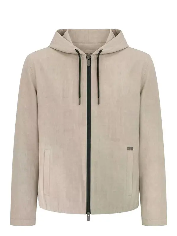 TOMBOLINI Hooded Zip-up Jacket - Neutrals