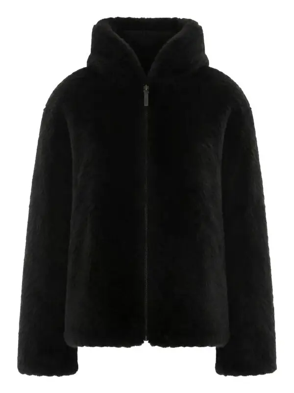 YVES SALOMON Reversible Shearling Leather Jacket - Black