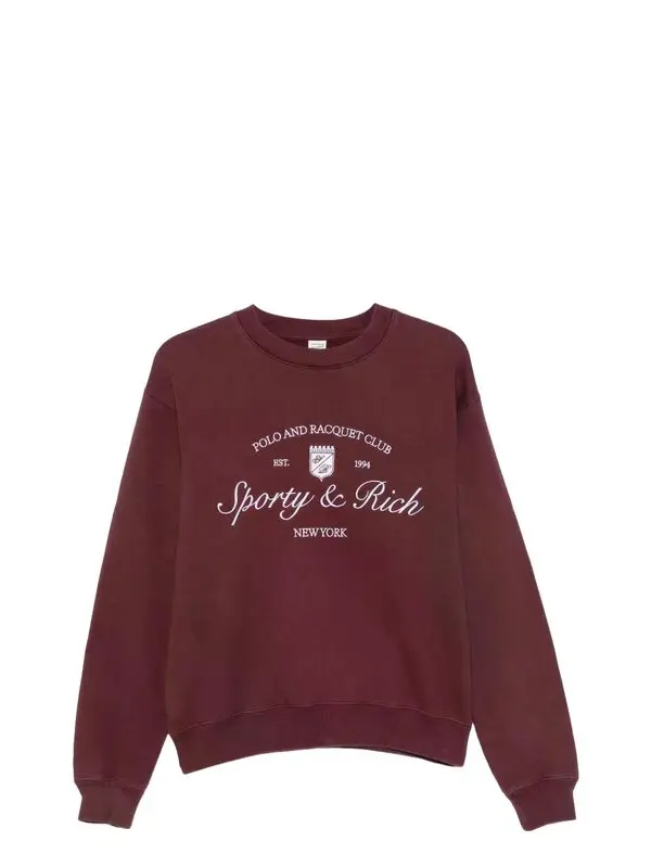 SPORTY & RICH Logo-print Sweatshirt - Red