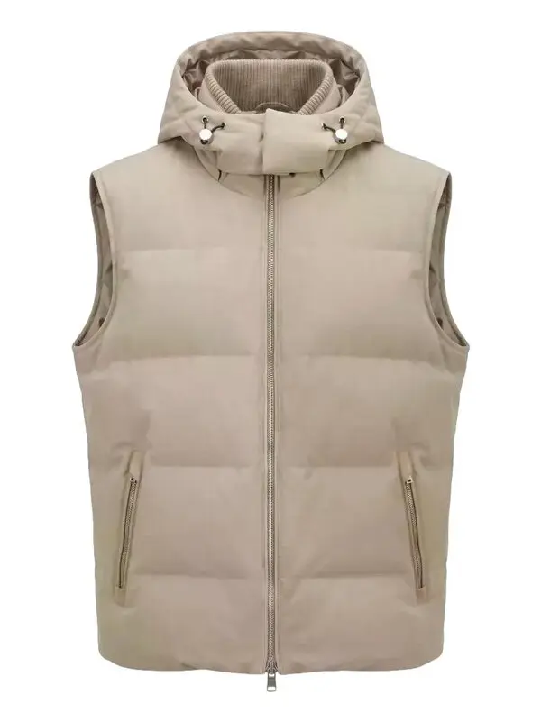 MONTECORE Hooded Quilted Gilet - Neutrals