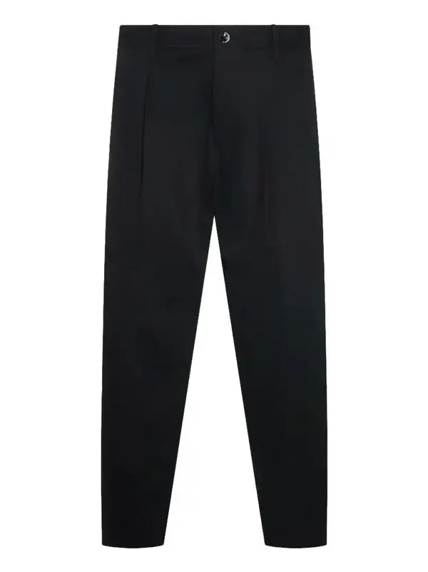 NINE:INTHE:MORNING Pleated Tapered-leg Trousers - Black