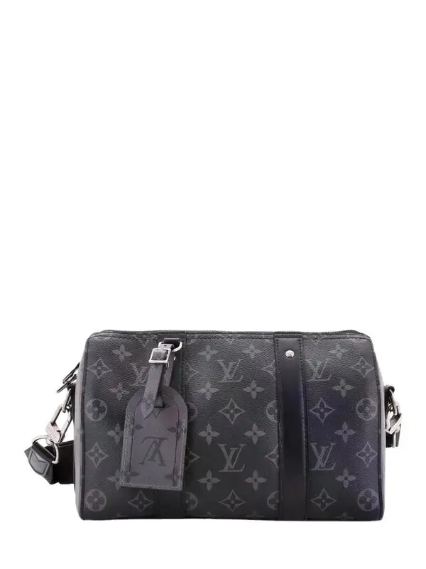 LOUIS VUITTON Reverse Monogram Eclipse Canvas City Keepall Bag - Black