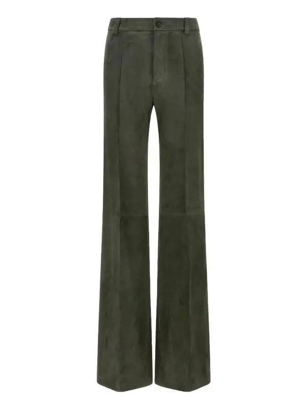 Stouls Suede Boot-cut Trousers - Grey