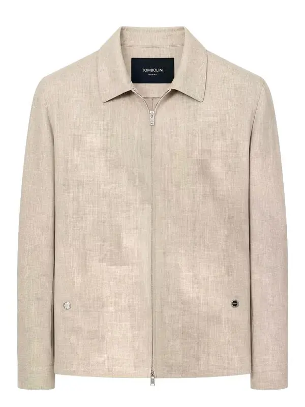 TOMBOLINI Zip-up Collared Jacket - Neutrals